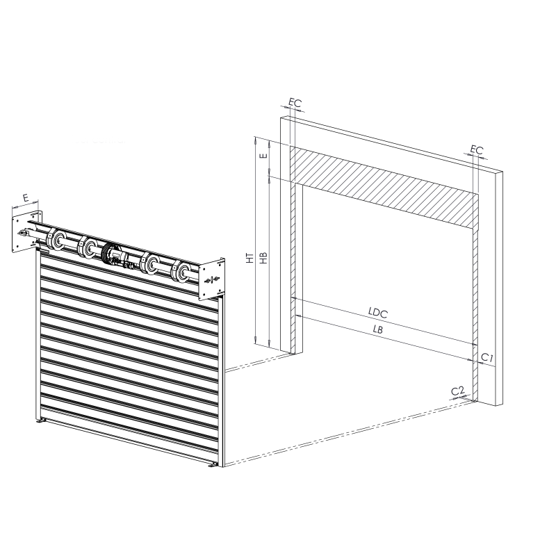 Rideau Enroulable Motorisé 220v Lames Isolées 21mm Acier Blanc ral9010 ...
